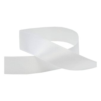 White Satin Ribbon 20 mm x 15 m | Hobbycraft