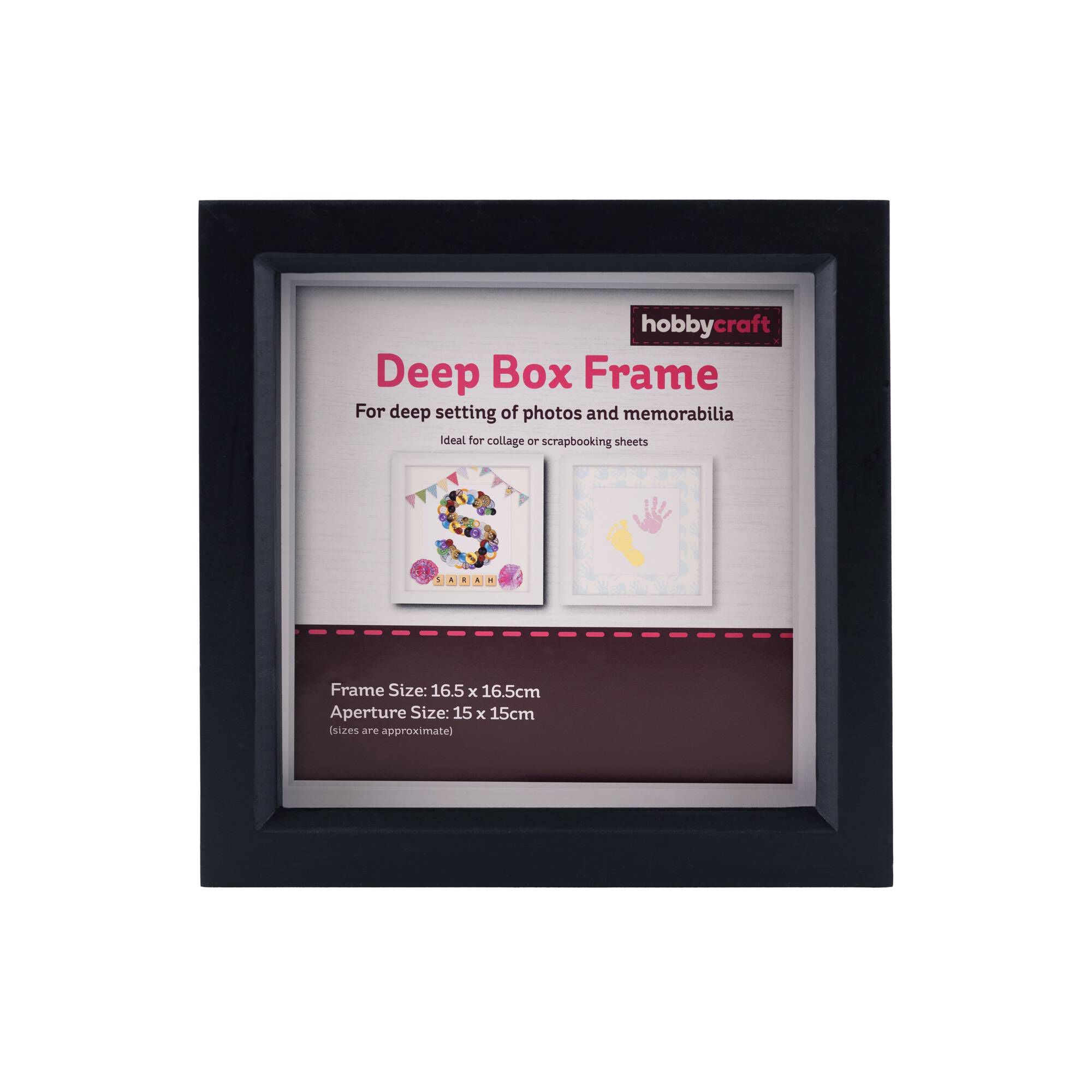 Black Deep Box Frame 15cm x 15cm | Hobbycraft