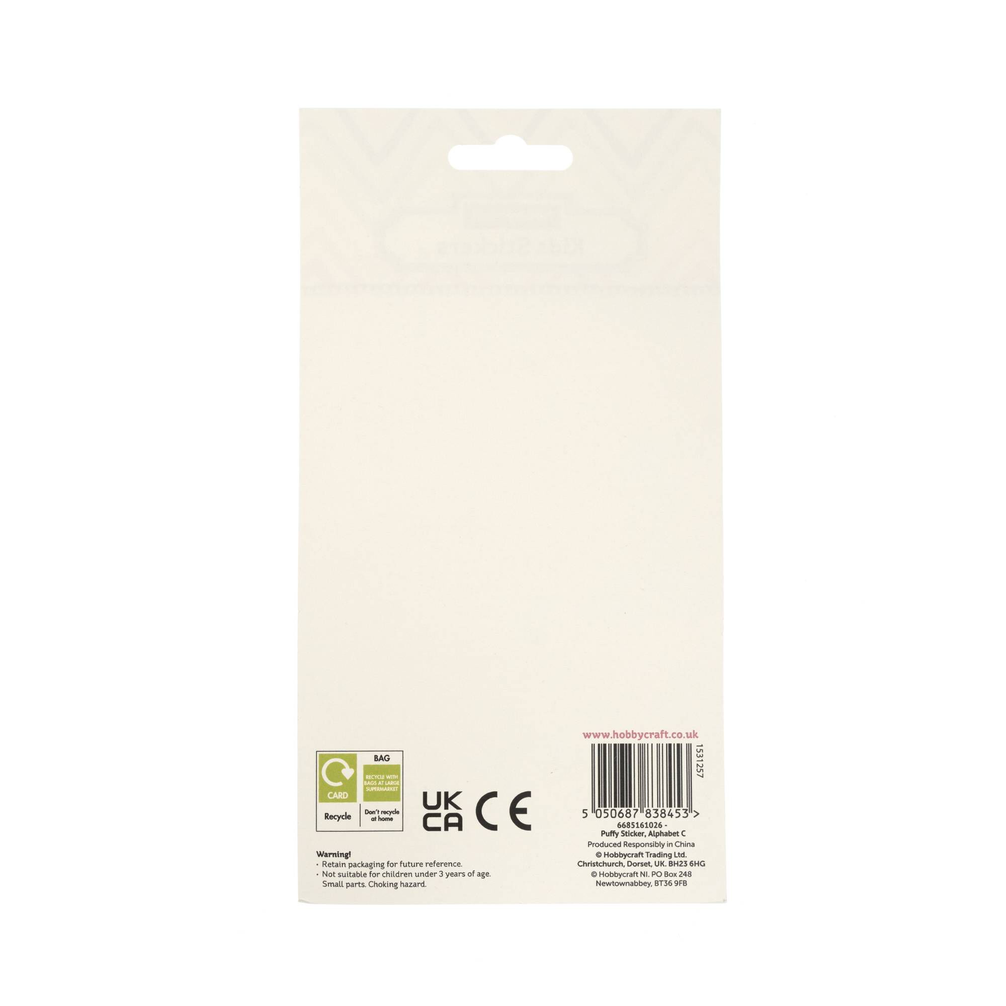 Mixed Print Alphabet Puffy Stickers | Hobbycraft