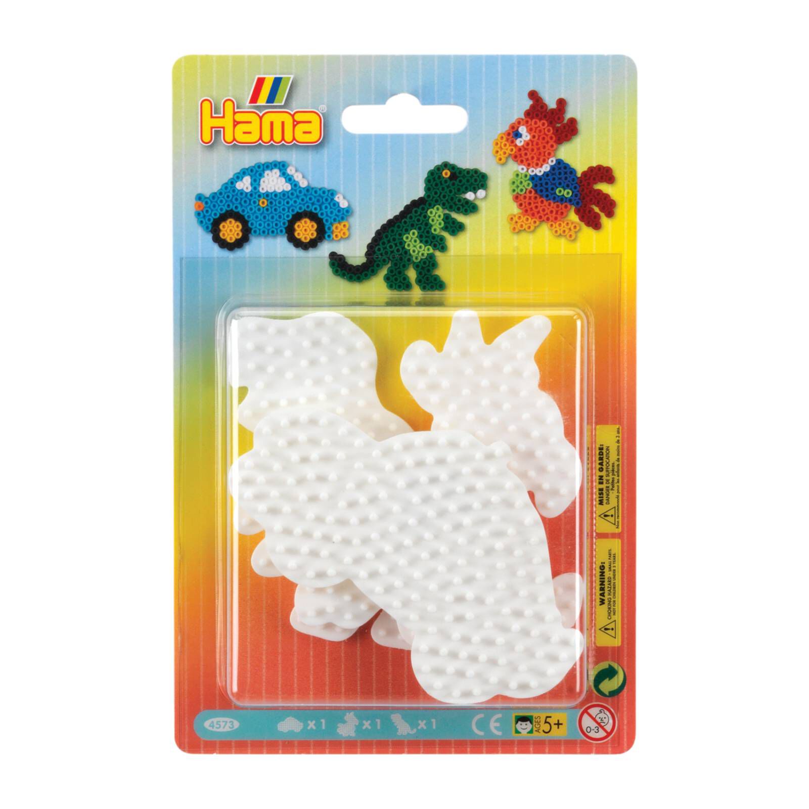 Hama Car, Parrot and Dino Pegboards 3 Pack | Hobbycraft