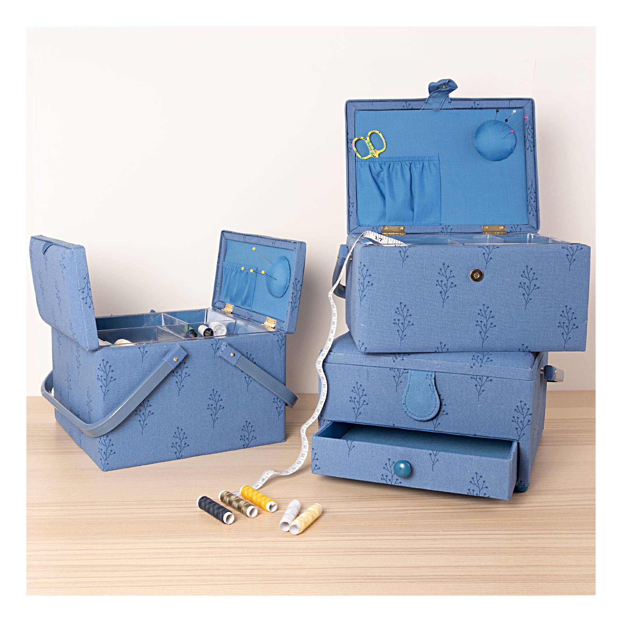 Budding Fern Large Sewing Box with Drawer | Hobbycraft