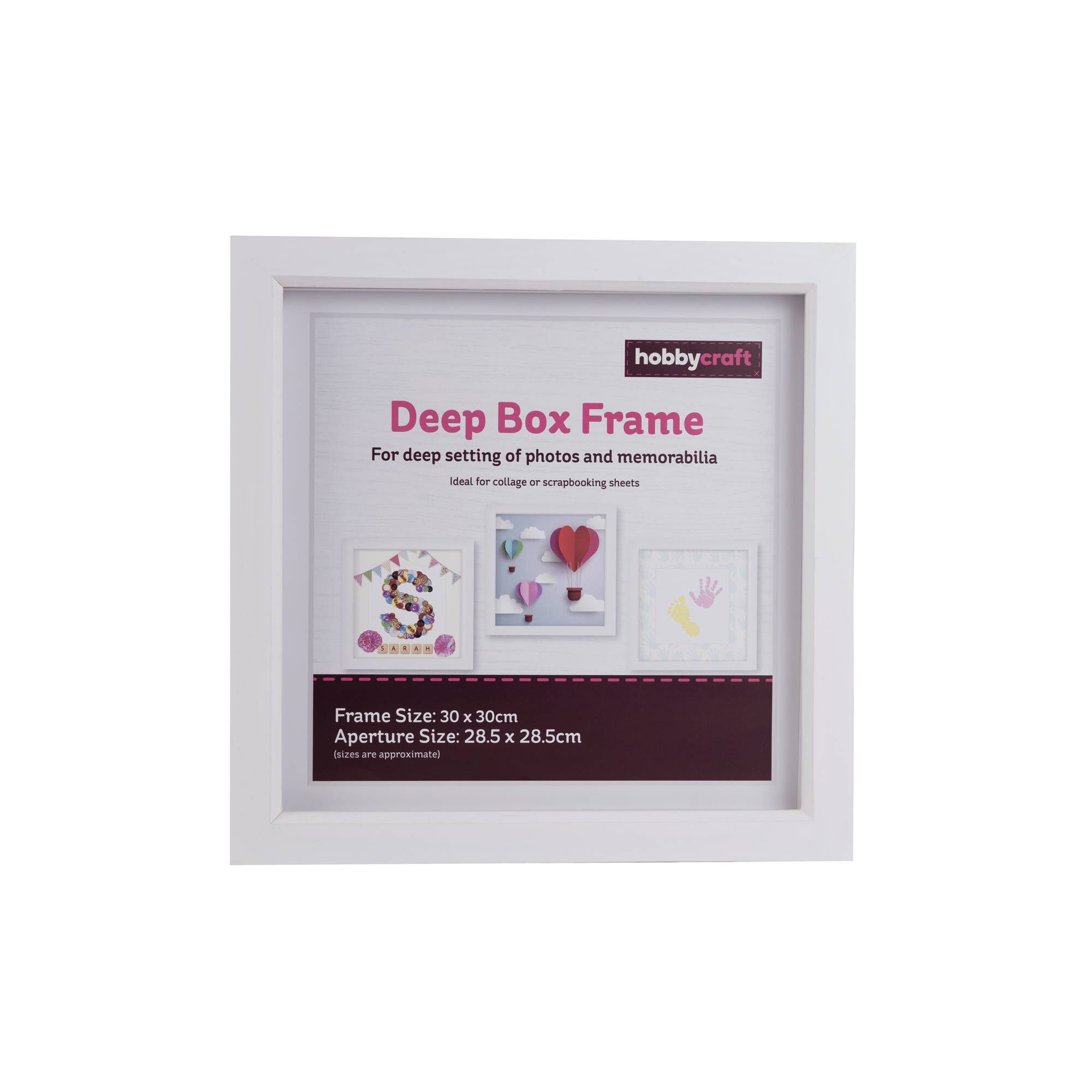 White Deep Box Frame 28.5cm x 28.5cm | Hobbycraft