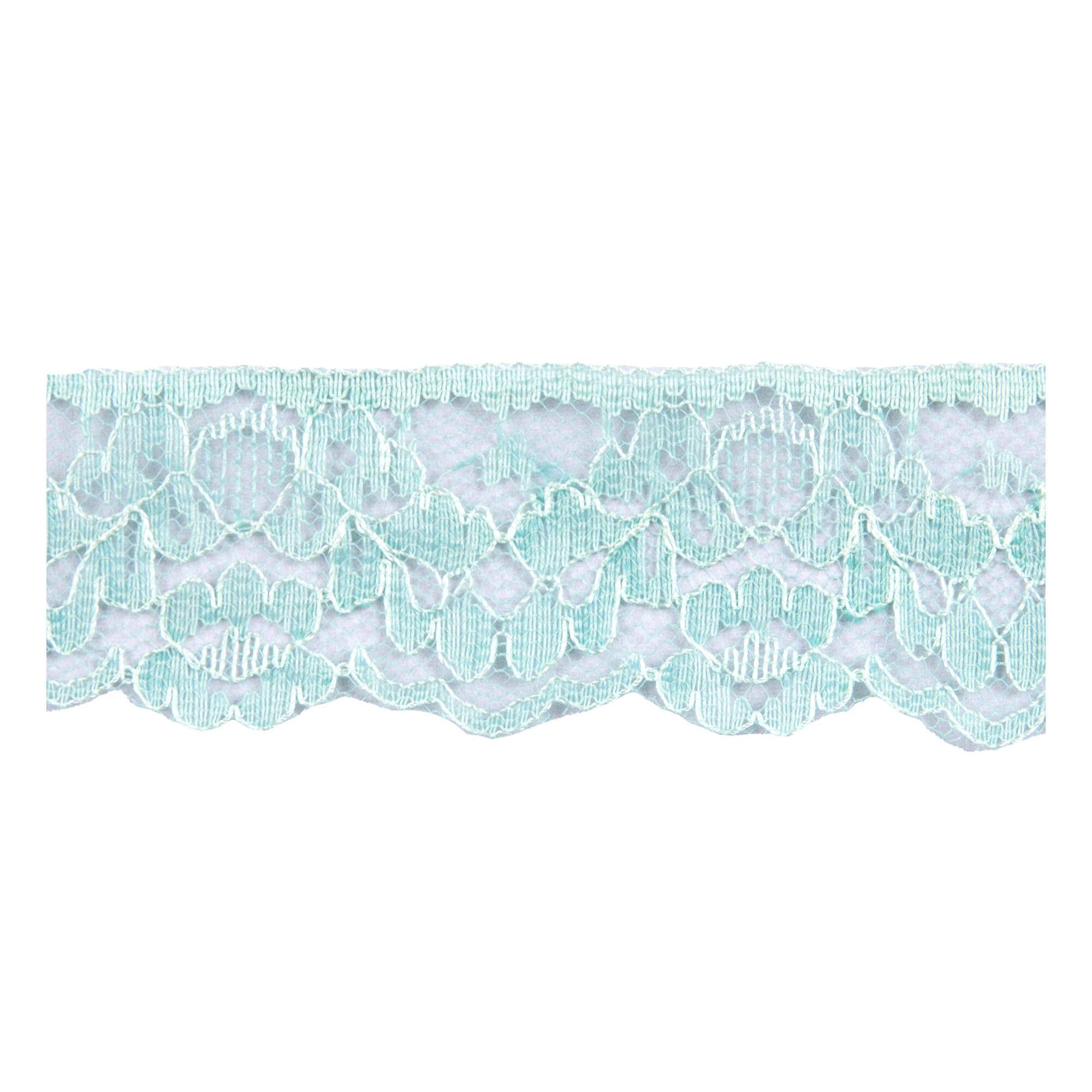 Pale Green 35mm Floral Nylon Lace Trim by the Metre | Hobbycraft