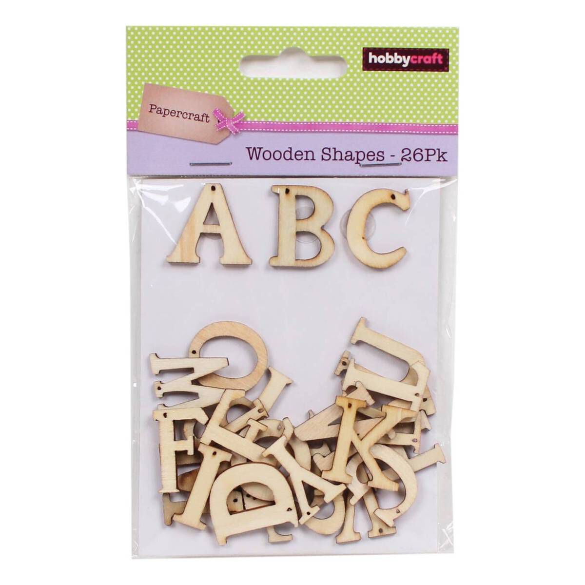 Natural Wooden Letters 26 Pieces | Hobbycraft