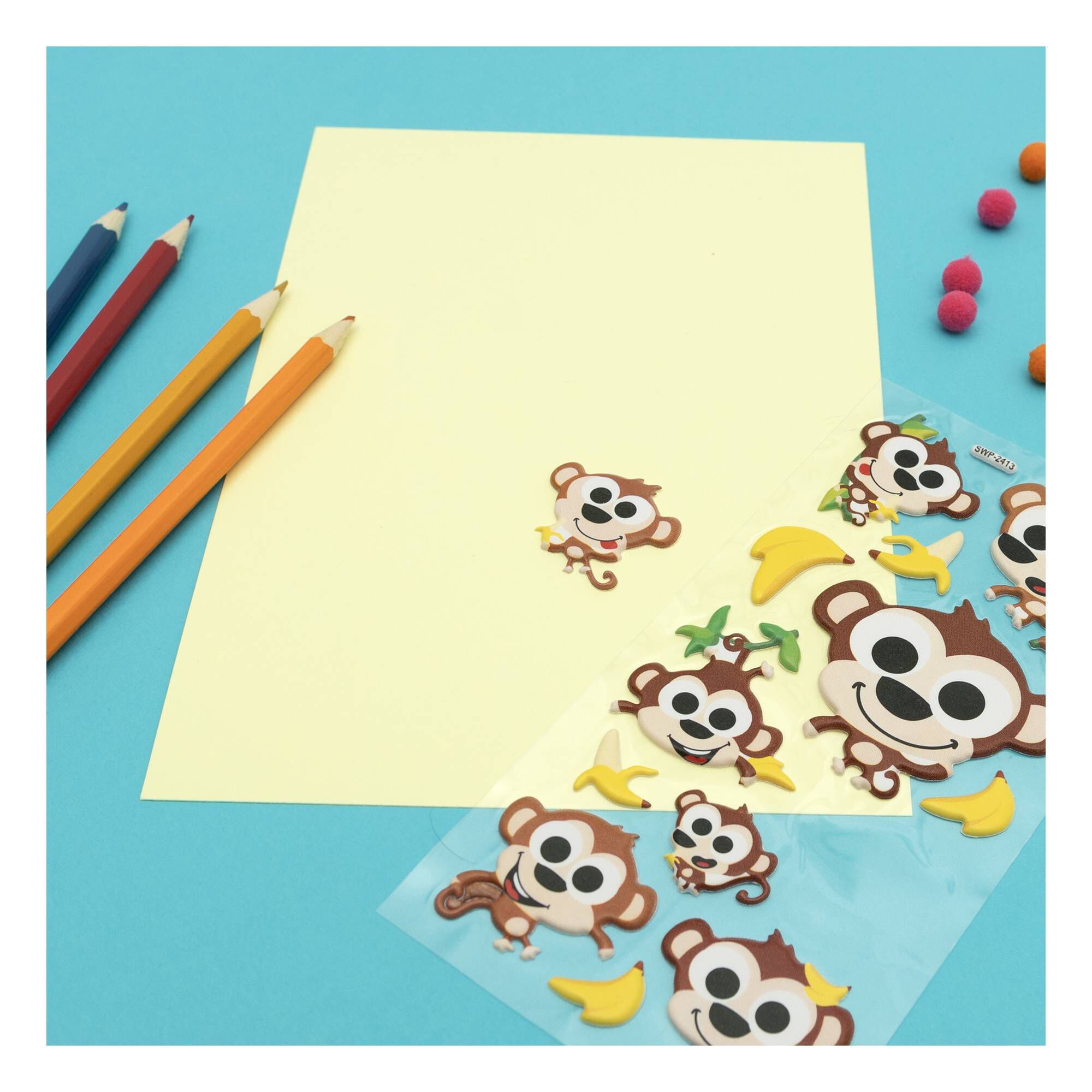 Monkey Gel Stickers | Hobbycraft