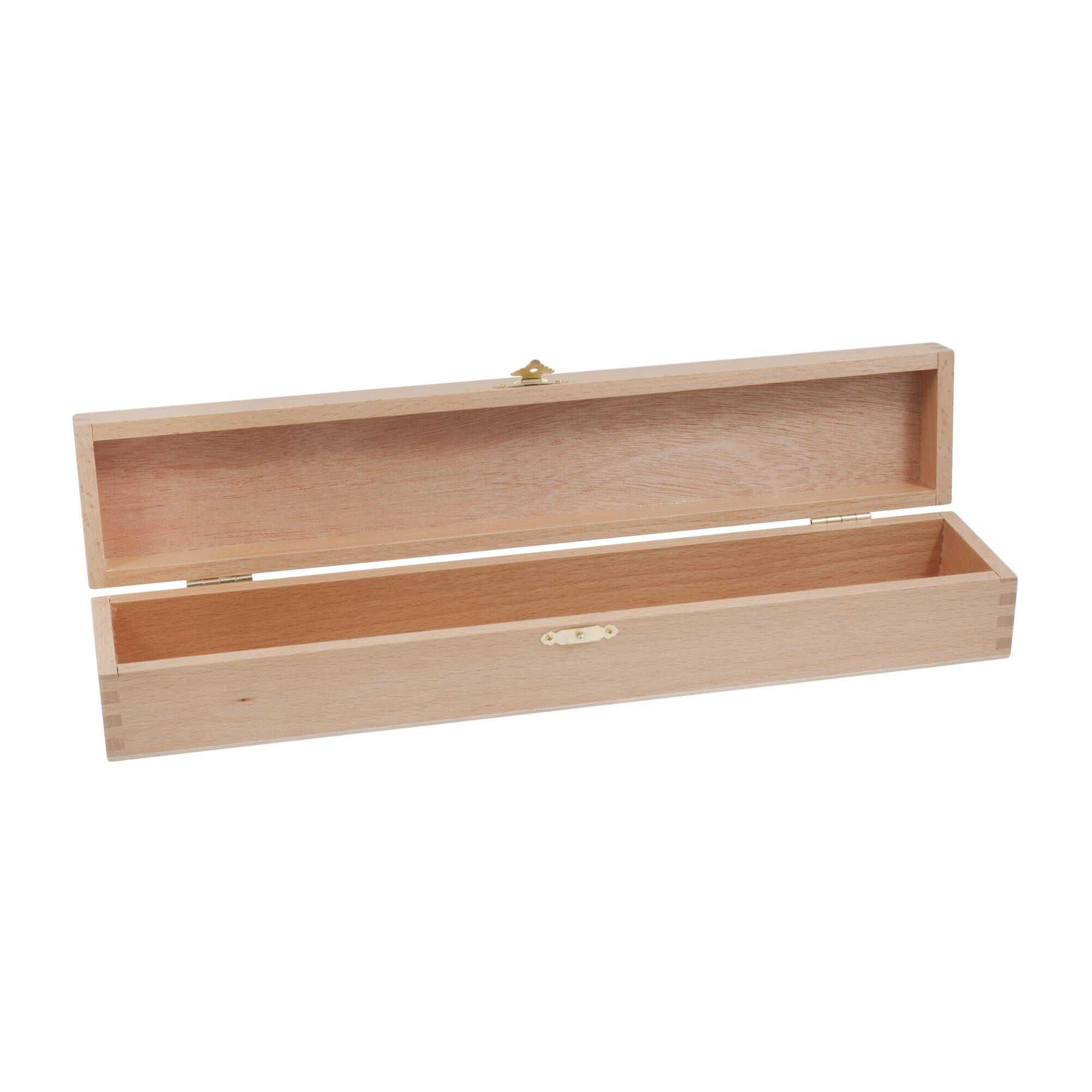 Beech Wood Knitting Pin Box 7cm x 43.5cm x 8cm | Hobbycraft