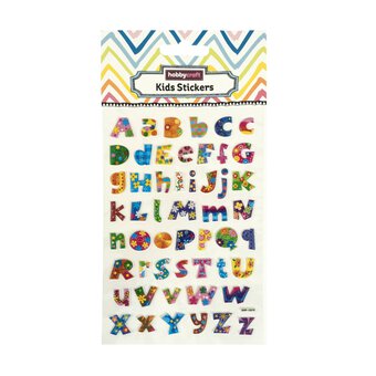 Bright Flower Alphabet Puffy Stickers | Hobbycraft