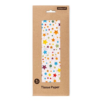 Assorted Star Printed Tissue Paper 50cm x 75cm 6 Pack | Hobbycraft