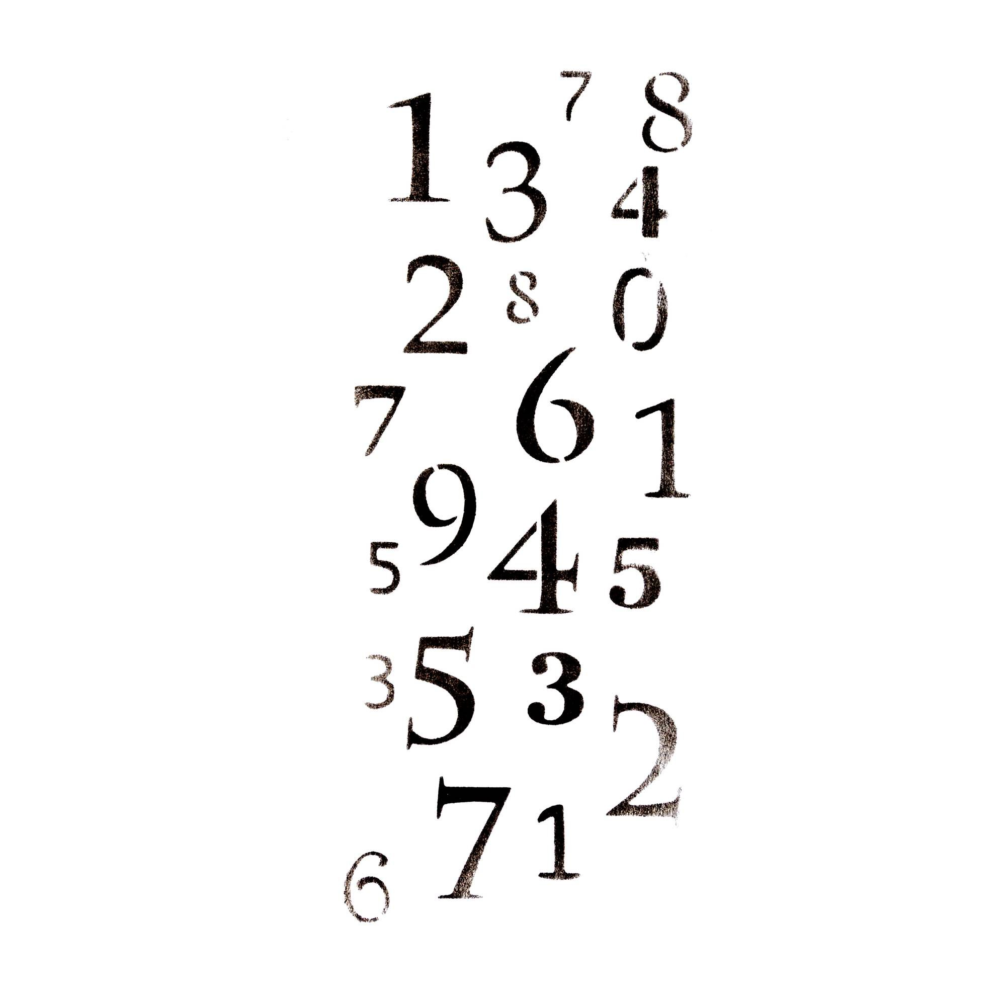 Number Stencil 10cm x 25cm | Hobbycraft