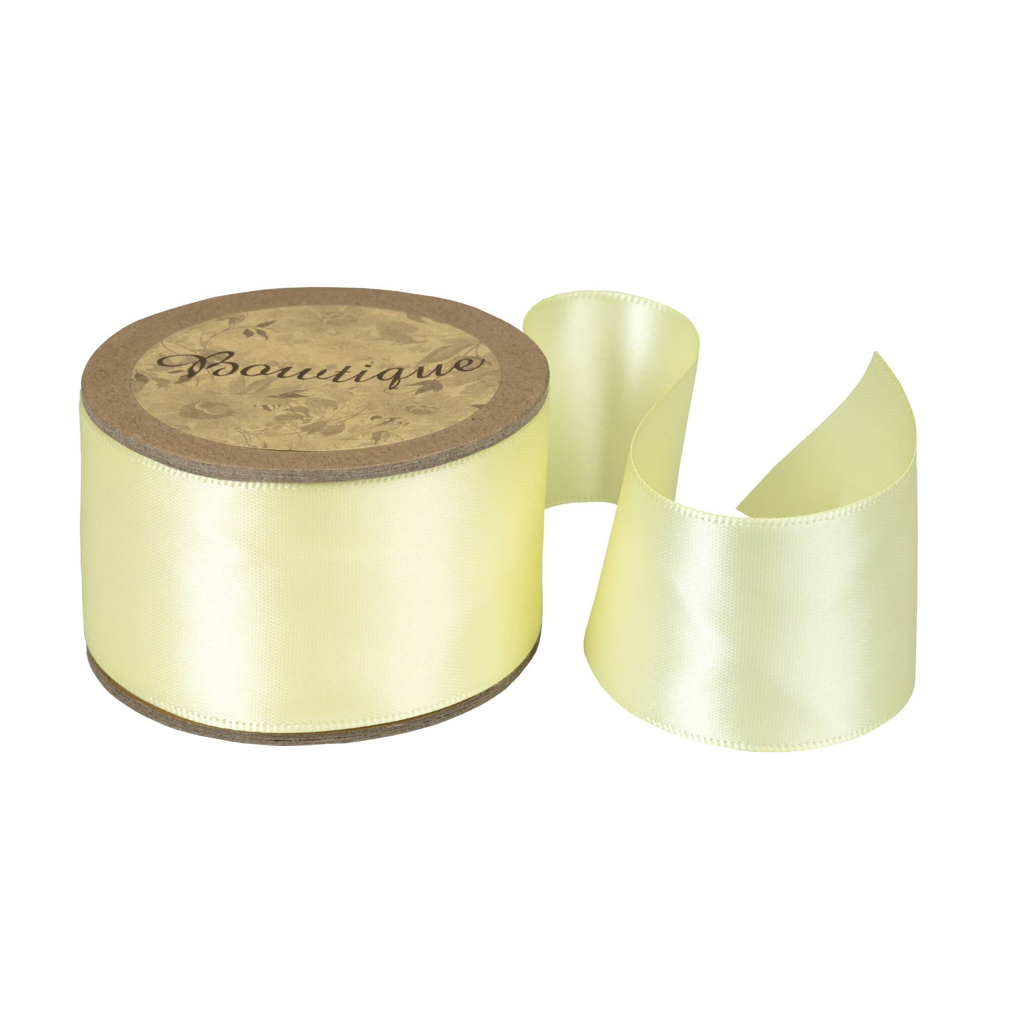 Baby Maize Double-Faced Satin Ribbon 36mm x 5m | Hobbycraft