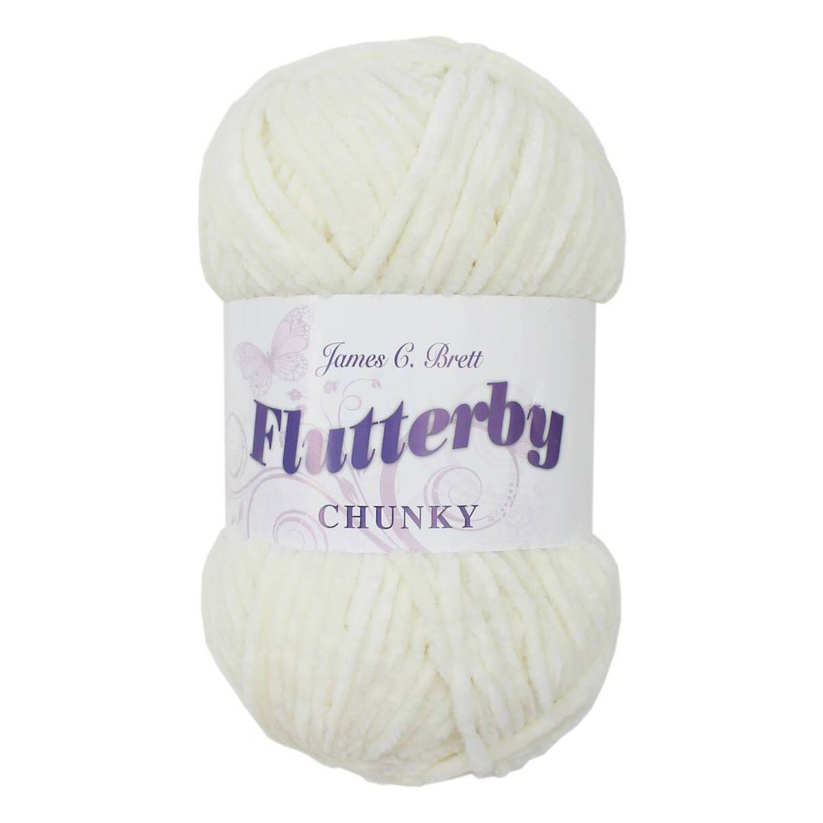 James C Brett Cream Flutterby Chunky Yarn 100 g | Hobbycraft