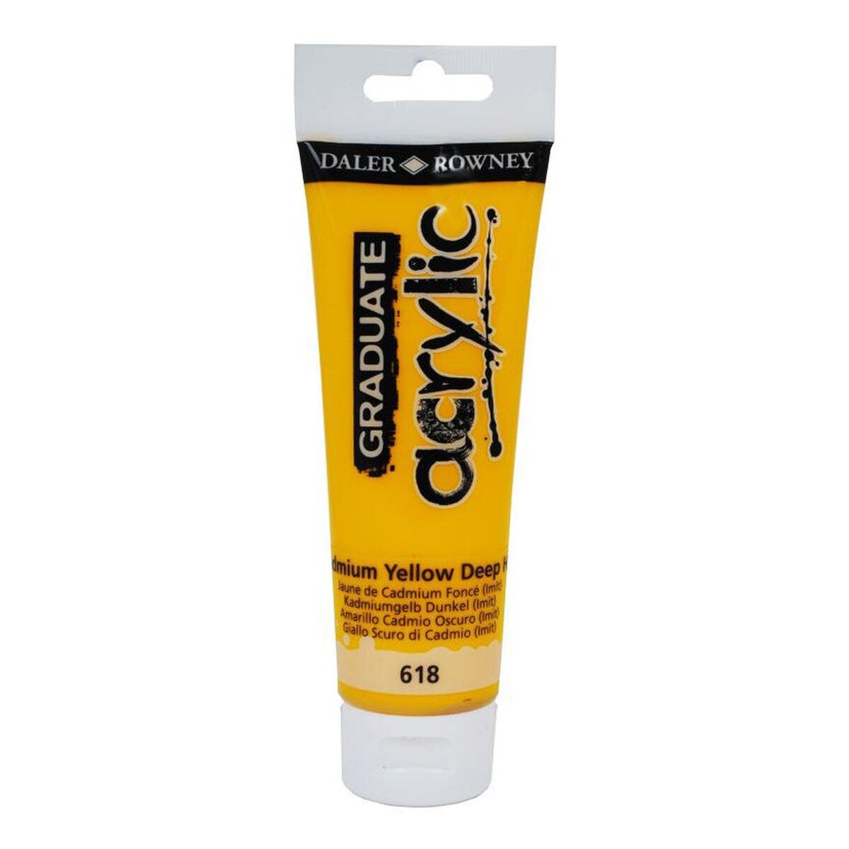 Daler-Rowney Graduate Cadmium Yellow Deep Hue Acrylic Paint 120ml ...