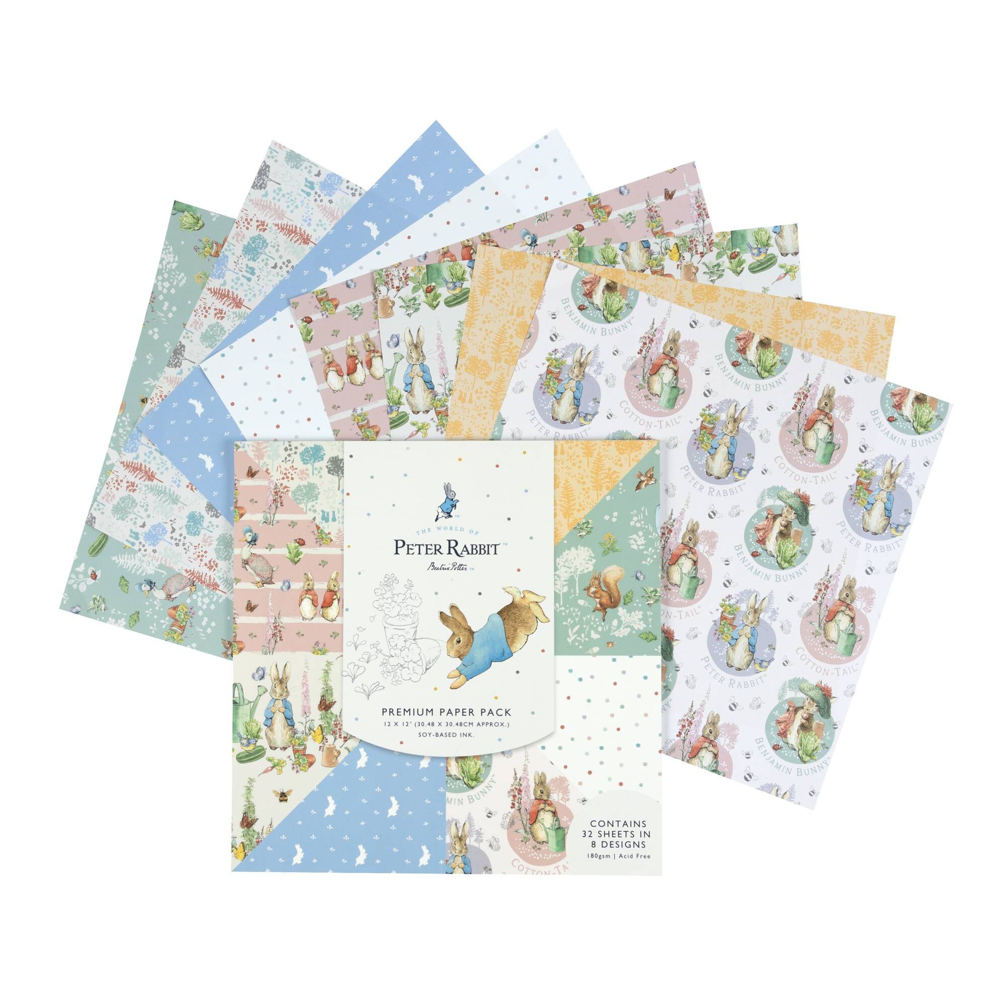 Peter Rabbit 12 x 12 Inches Paper Pack 32 Sheets | Hobbycraft