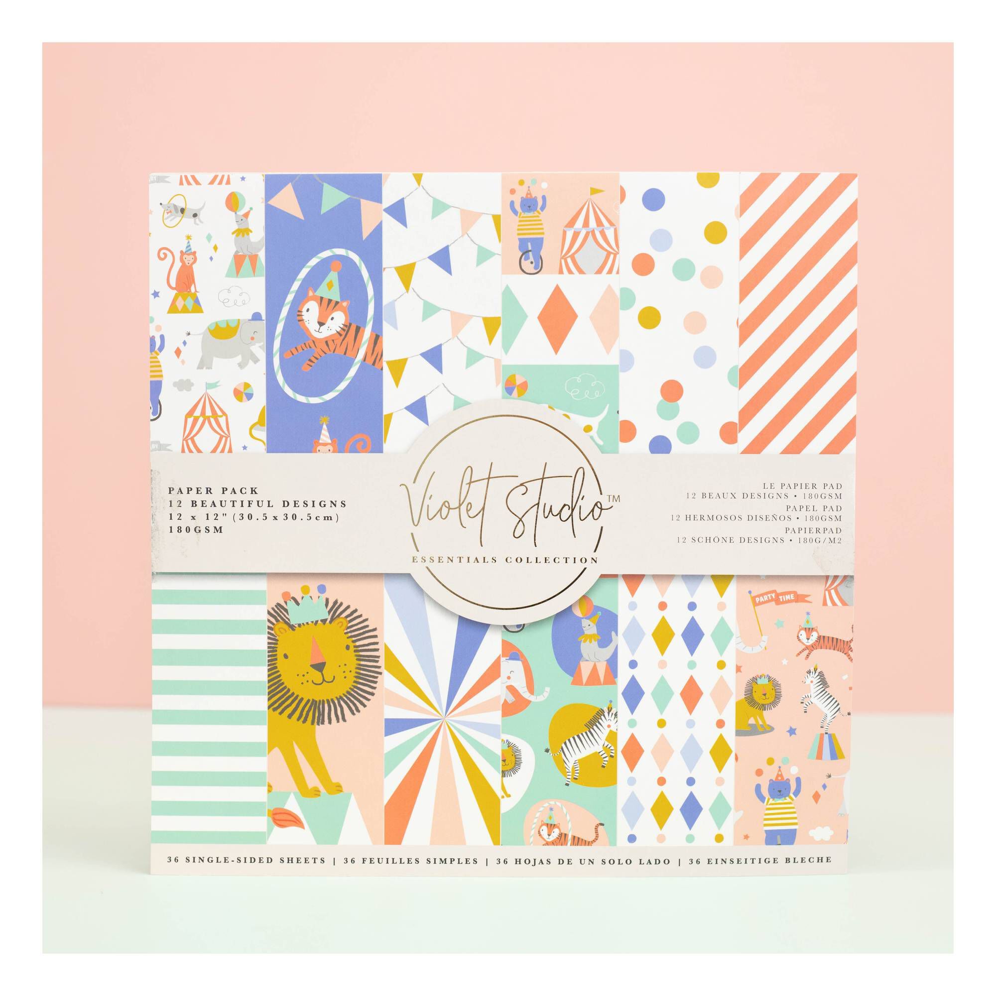 Violet Studio Little Circus Paper Pad 12 x 12 Inches 36 Sheets | Hobbycraft