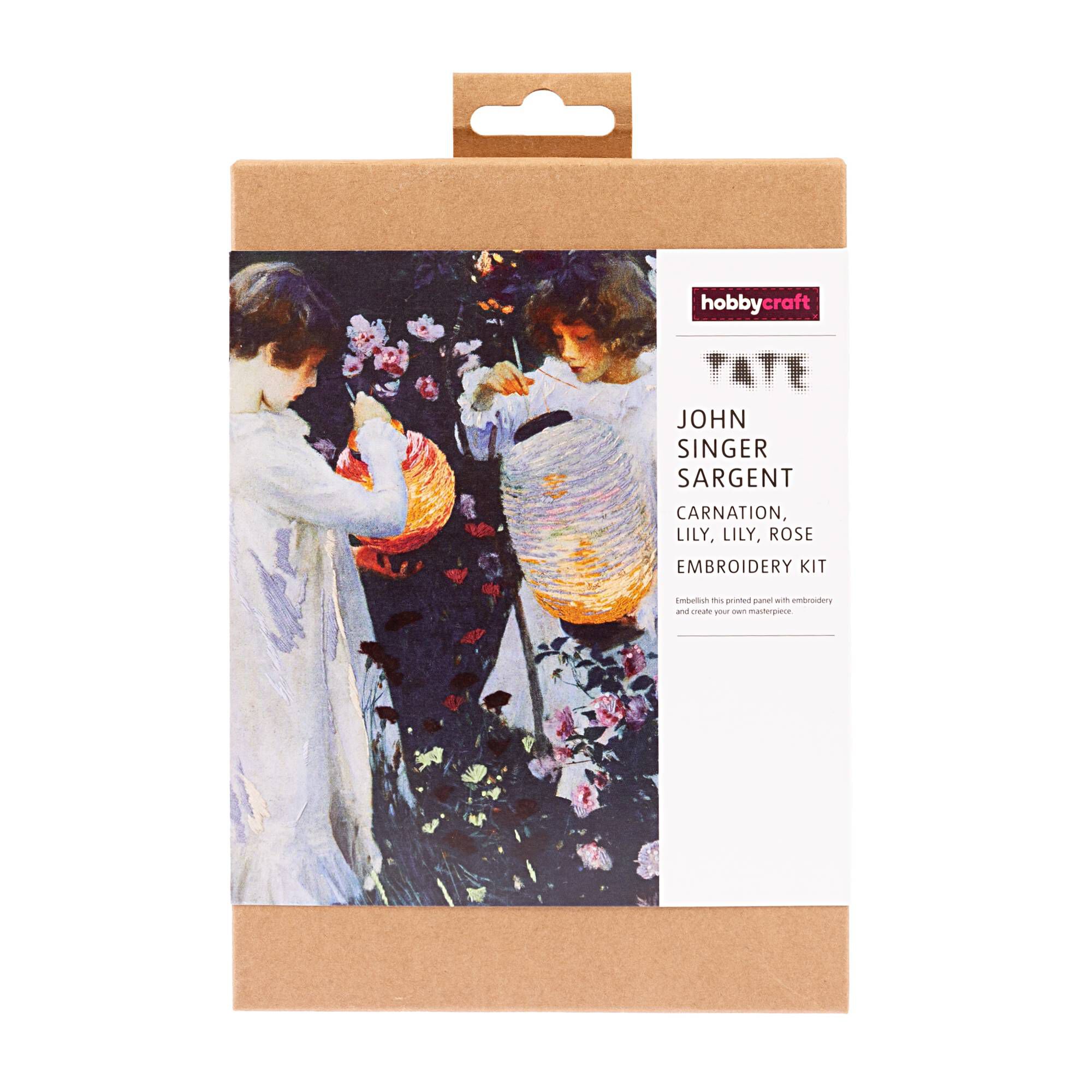 Tate Carnation, Lily, Lily, Rose Embroidery Kit | Hobbycraft