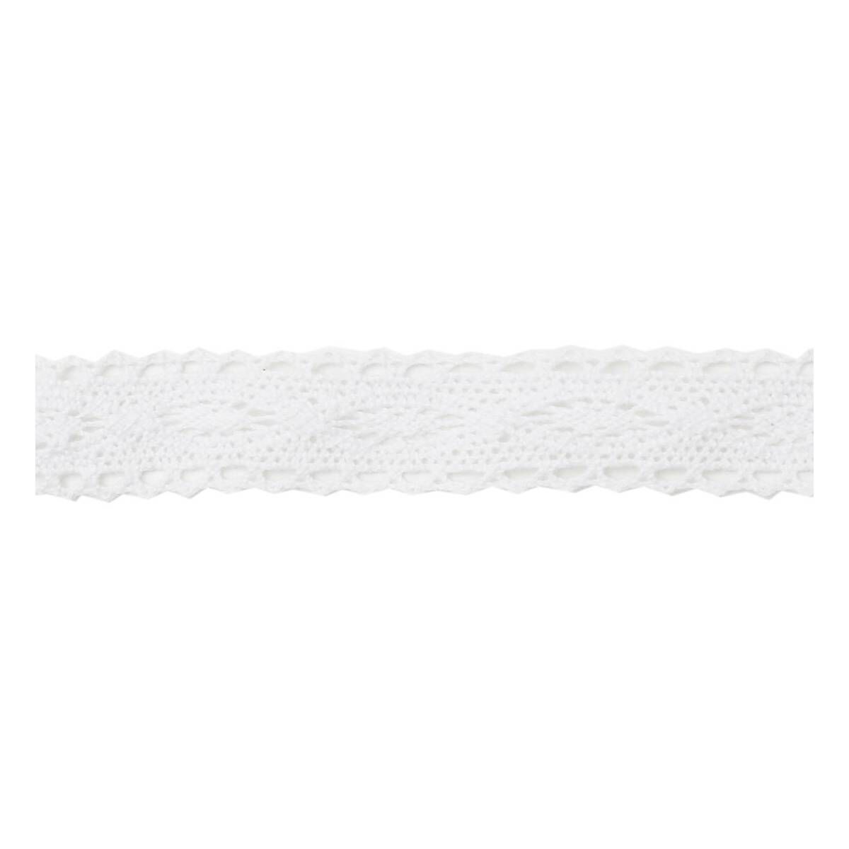 White Cotton Lace Ribbon 20mm x 5m | Hobbycraft