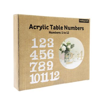 Acrylic Table Numbers 12 Pack | Hobbycraft