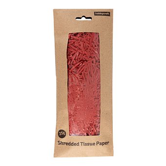 Red Shredded Tissue Paper 25g | Hobbycraft