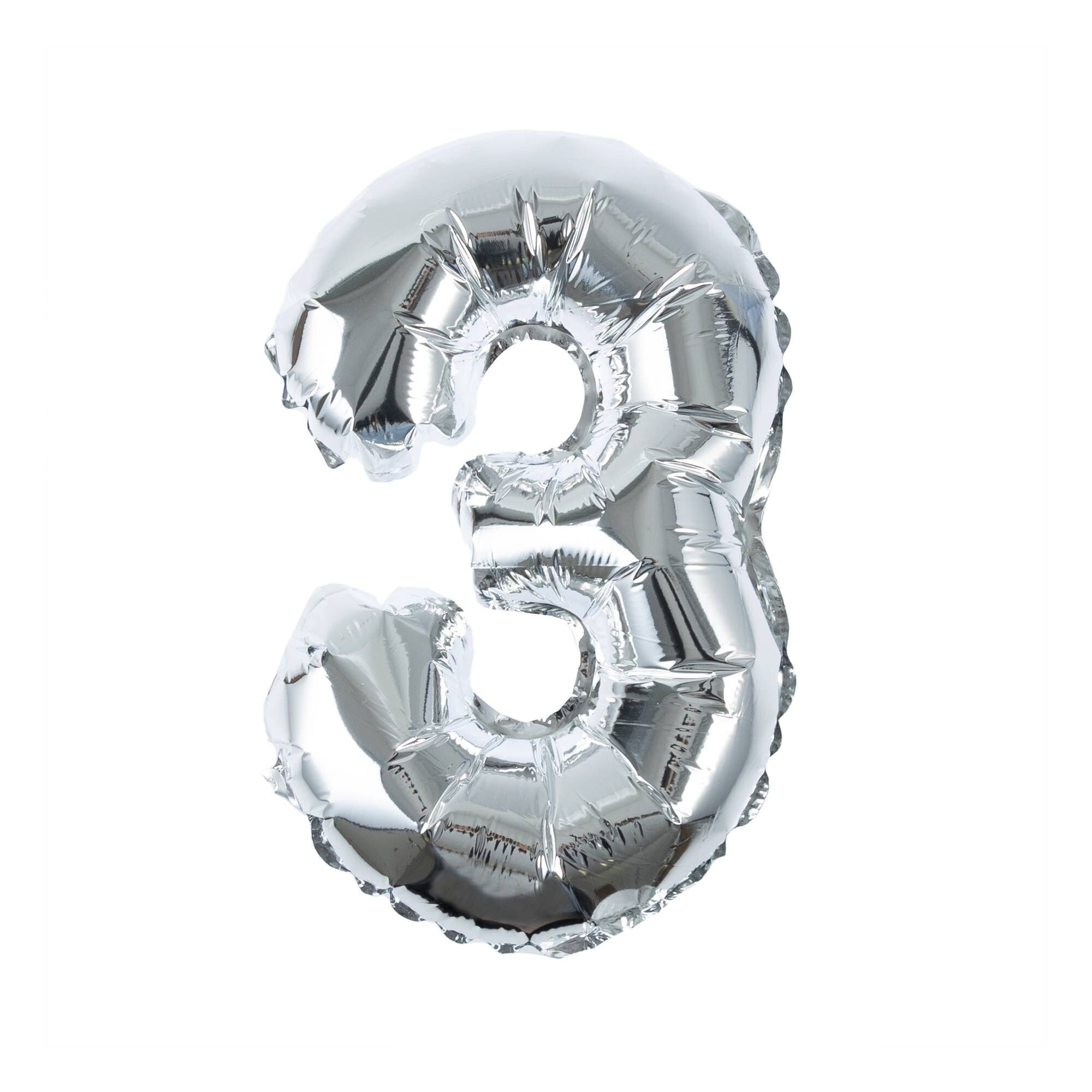 Silver Foil Number 3 Balloon | Hobbycraft