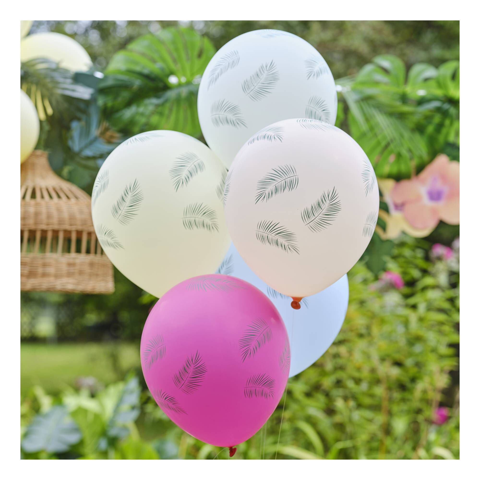 Ginger Ray Palm Leaf Balloons 5 Pack | Hobbycraft