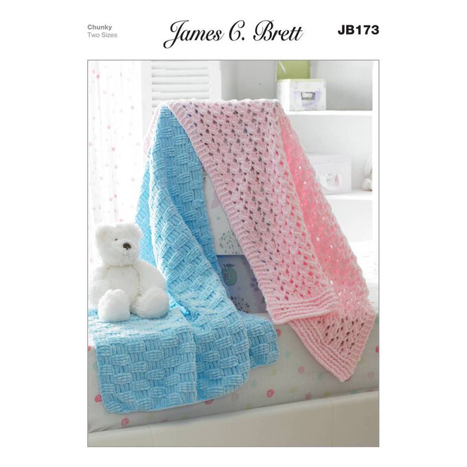 James C Brett Flutterby Chunky Blankets Pattern JB173 | Hobbycraft