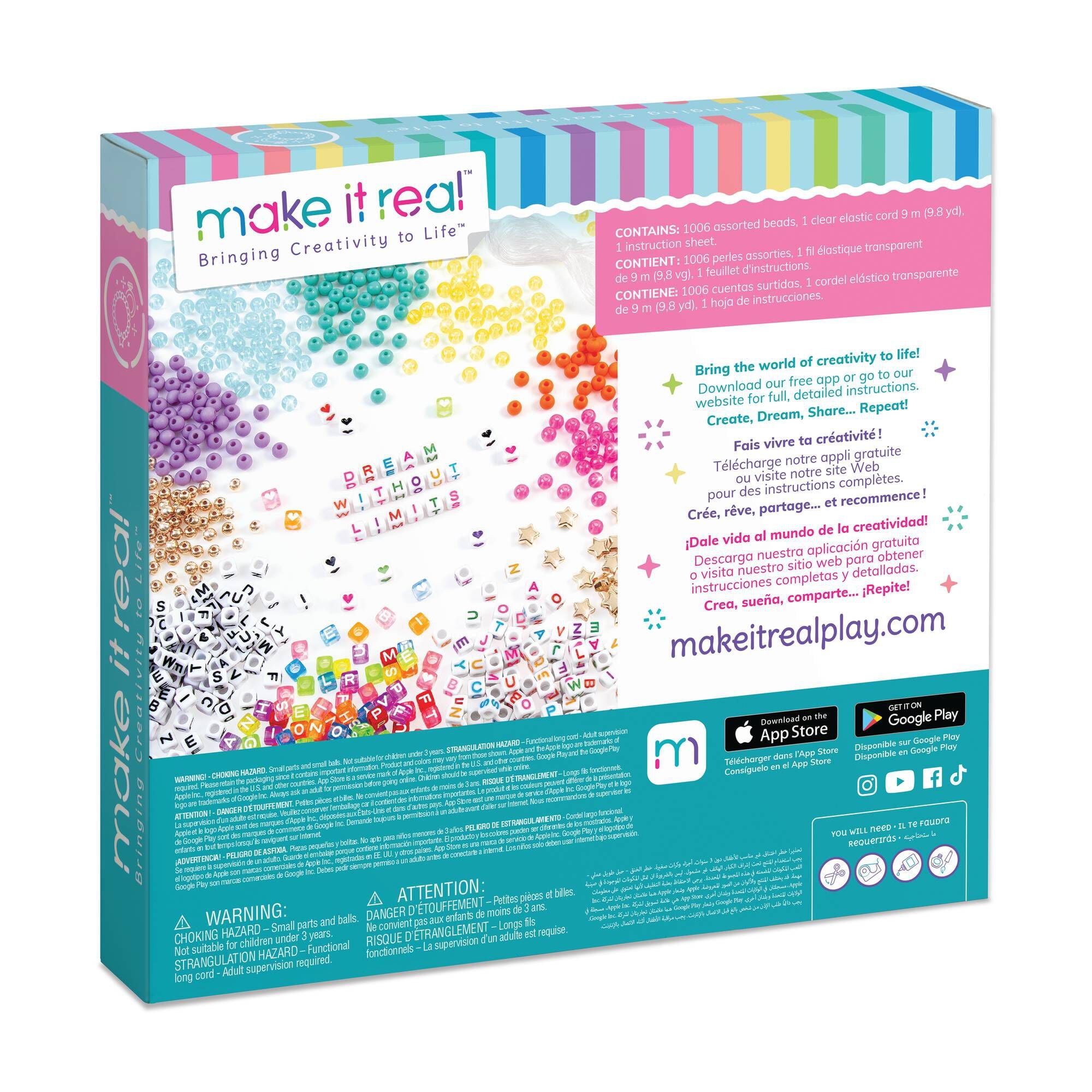 Make It Real Alphabet Bead Bracelet Set | Hobbycraft
