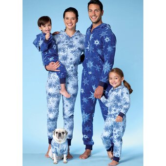 McCall’s Family Onesies Sewing Pattern M7518 (S-XL) | Hobbycraft