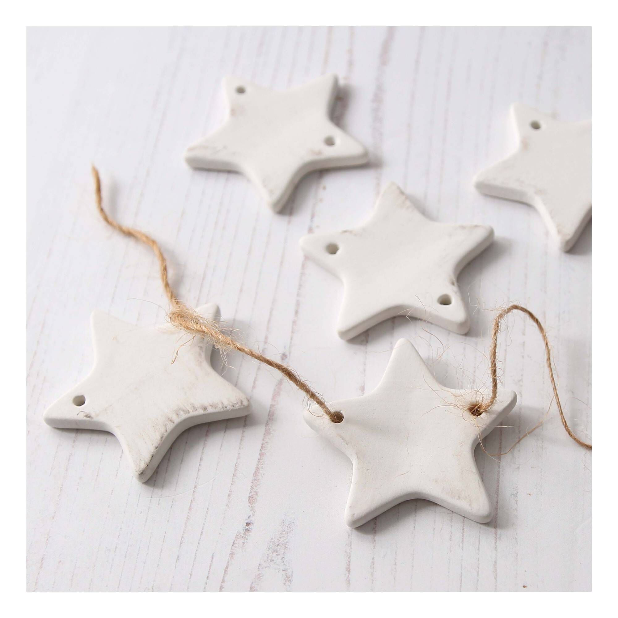 Unglazed Ceramic Star Bunting | Hobbycraft