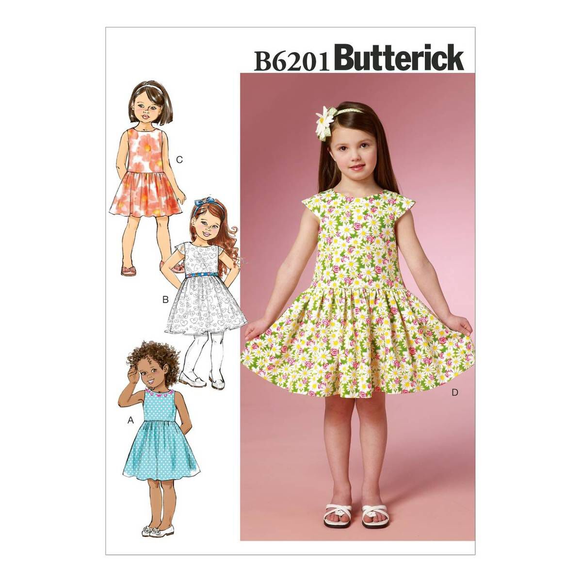 Butterick Children’s Dress Sewing Pattern B6201 (2-5) | Hobbycraft