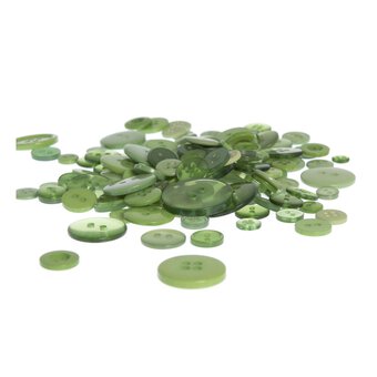 Green Buttons Pack 50g | Hobbycraft