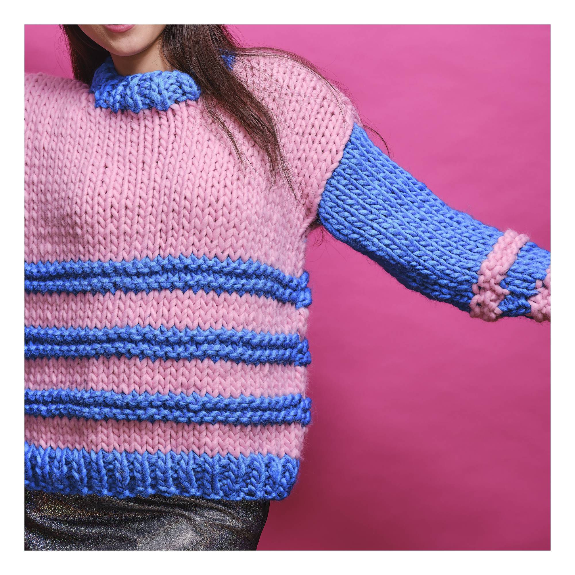 Knitcraft Cosy Stripe Jumper Digital Pattern 0235 | Hobbycraft