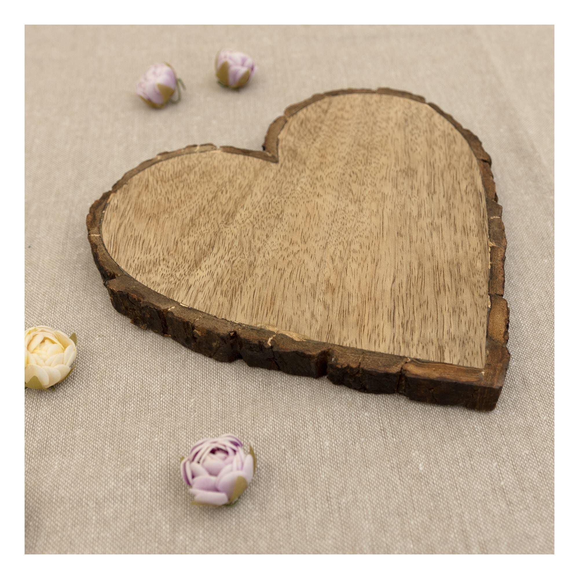 Wooden Heart Slice 20cm | Hobbycraft