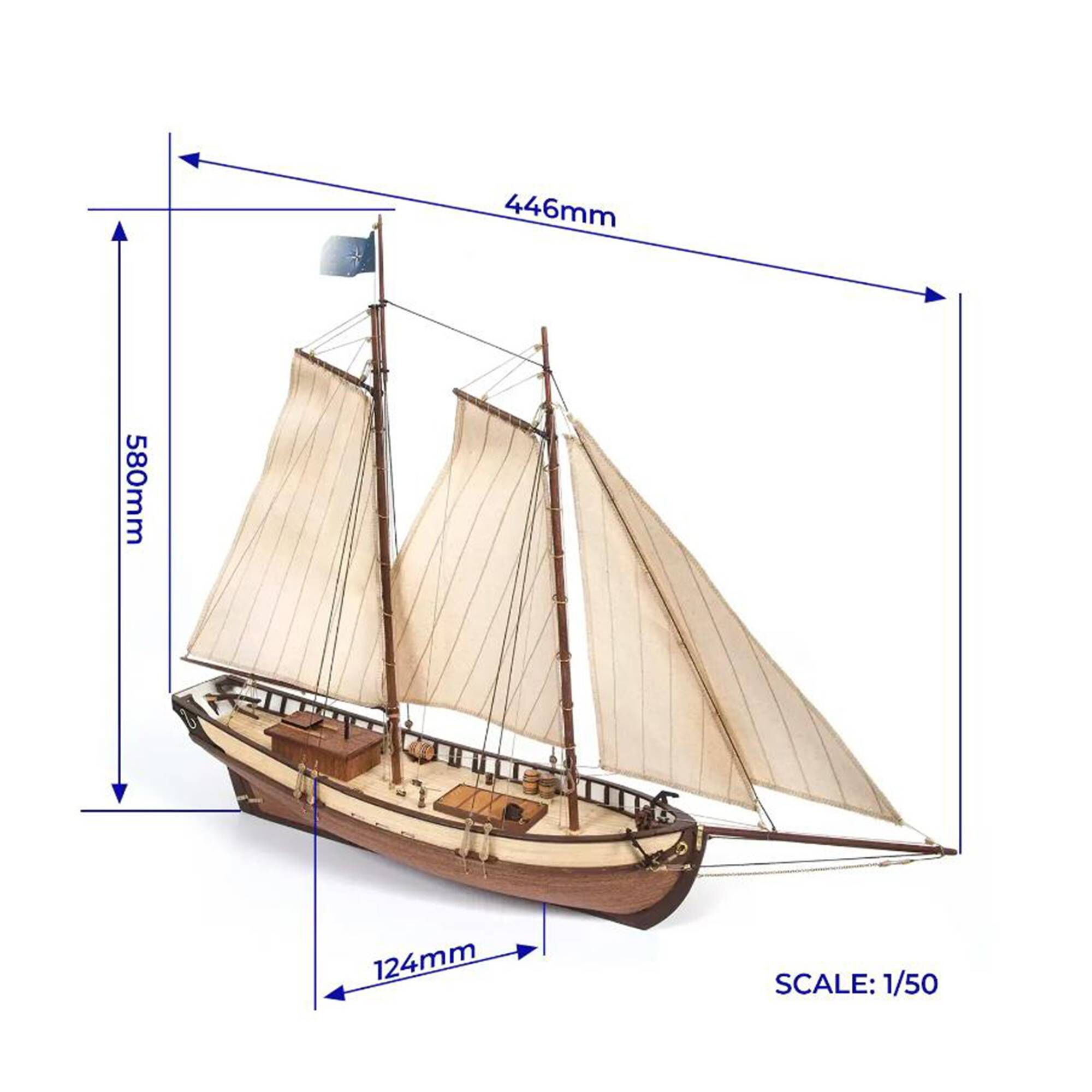 OcCre Polaris Wooden Model Kit Starter Pack 1:50 | Hobbycraft