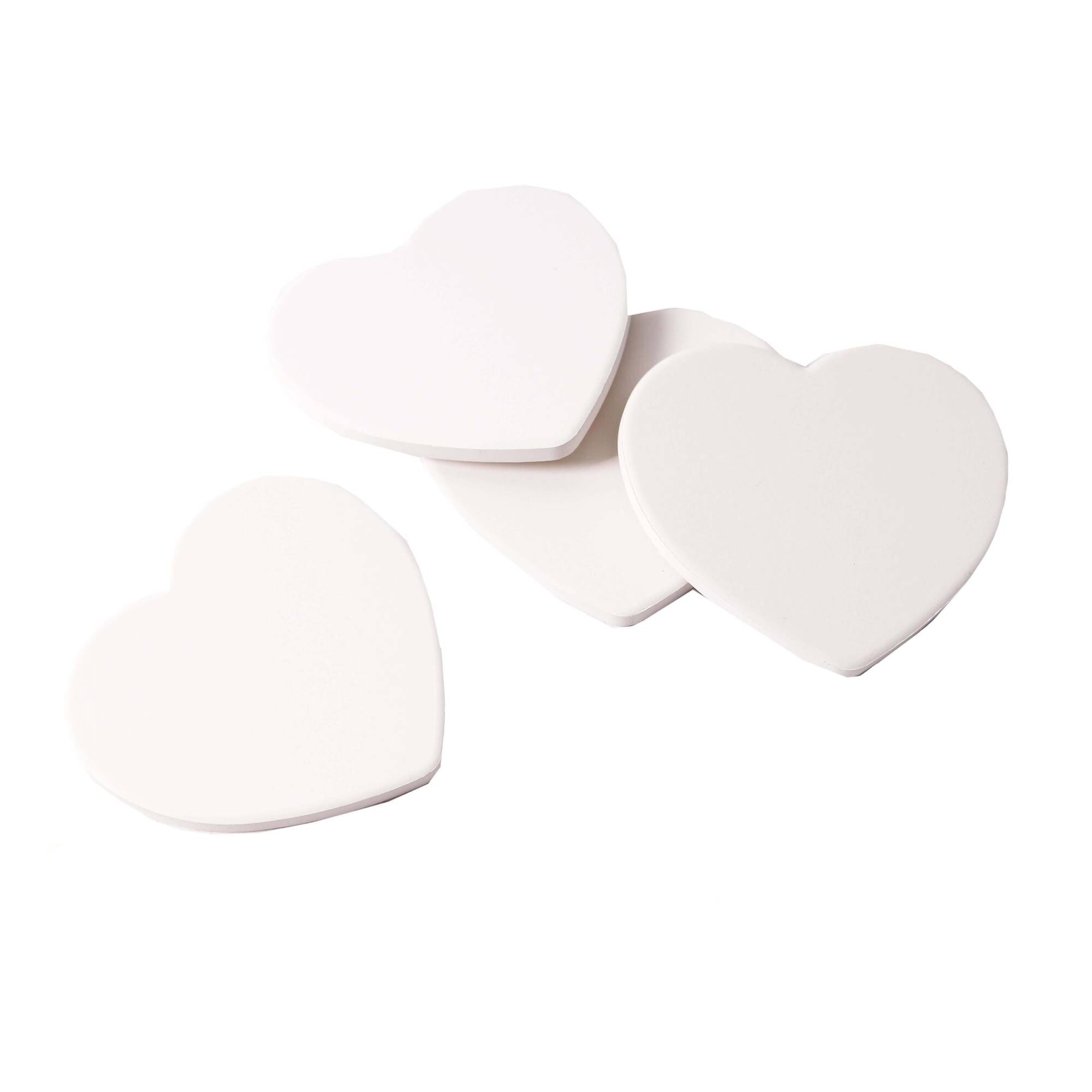Unglazed Ceramic Heart Coasters 4 Pack | Hobbycraft