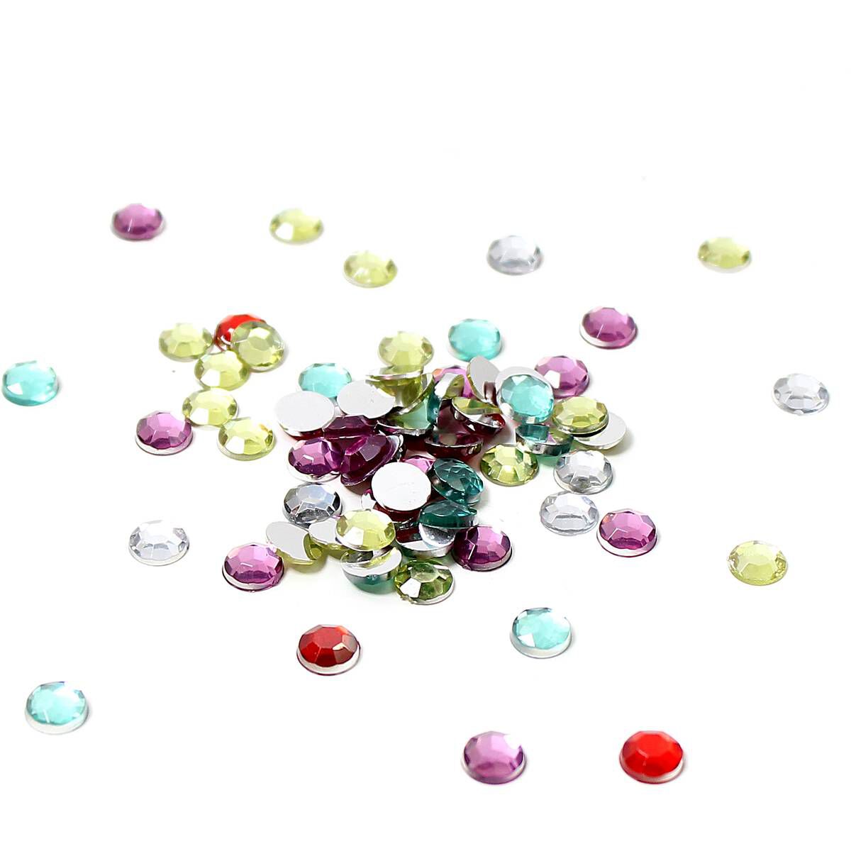 Red, Yellow and Green Round Gems 90g | Hobbycraft