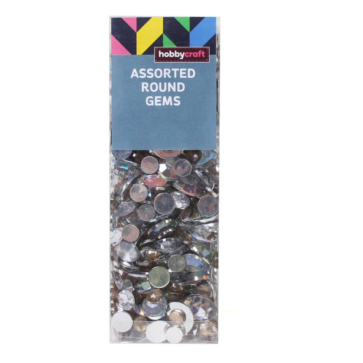Gold and Clear Assorted Round Gems 90g | Hobbycraft