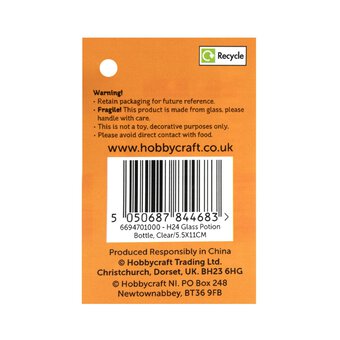 Tall Glass Potion Bottle | Hobbycraft