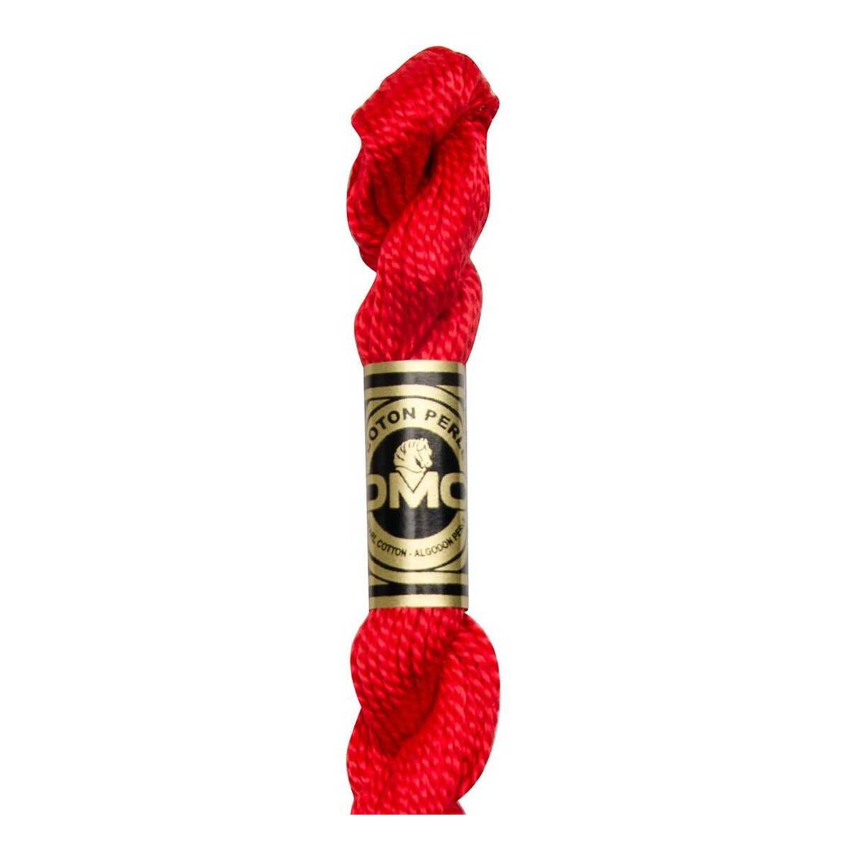 DMC Red Pearl Cotton Thread Size 5 25m (666) | Hobbycraft