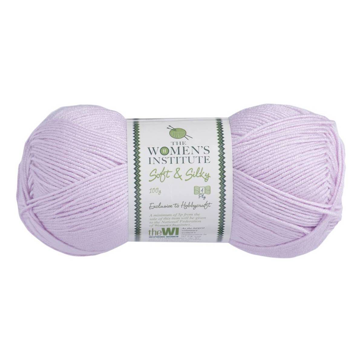 Women's Institute Lilac Soft and Silky 4 Ply Yarn 100g | Hobbycraft