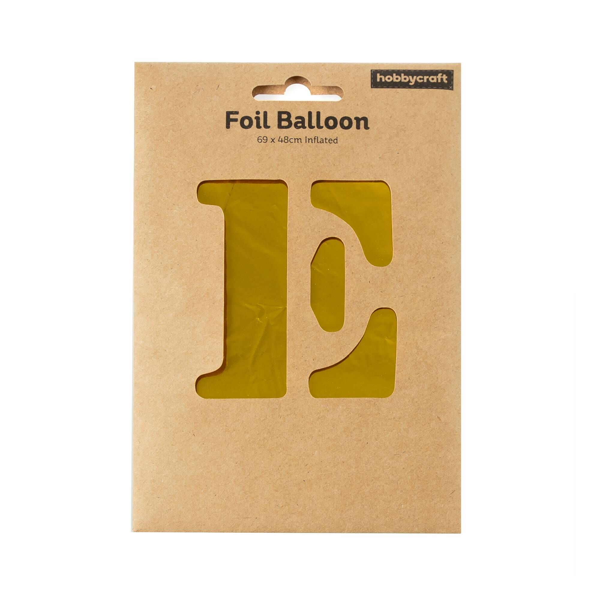 Extra Large Gold Foil Letter E Balloon | Hobbycraft