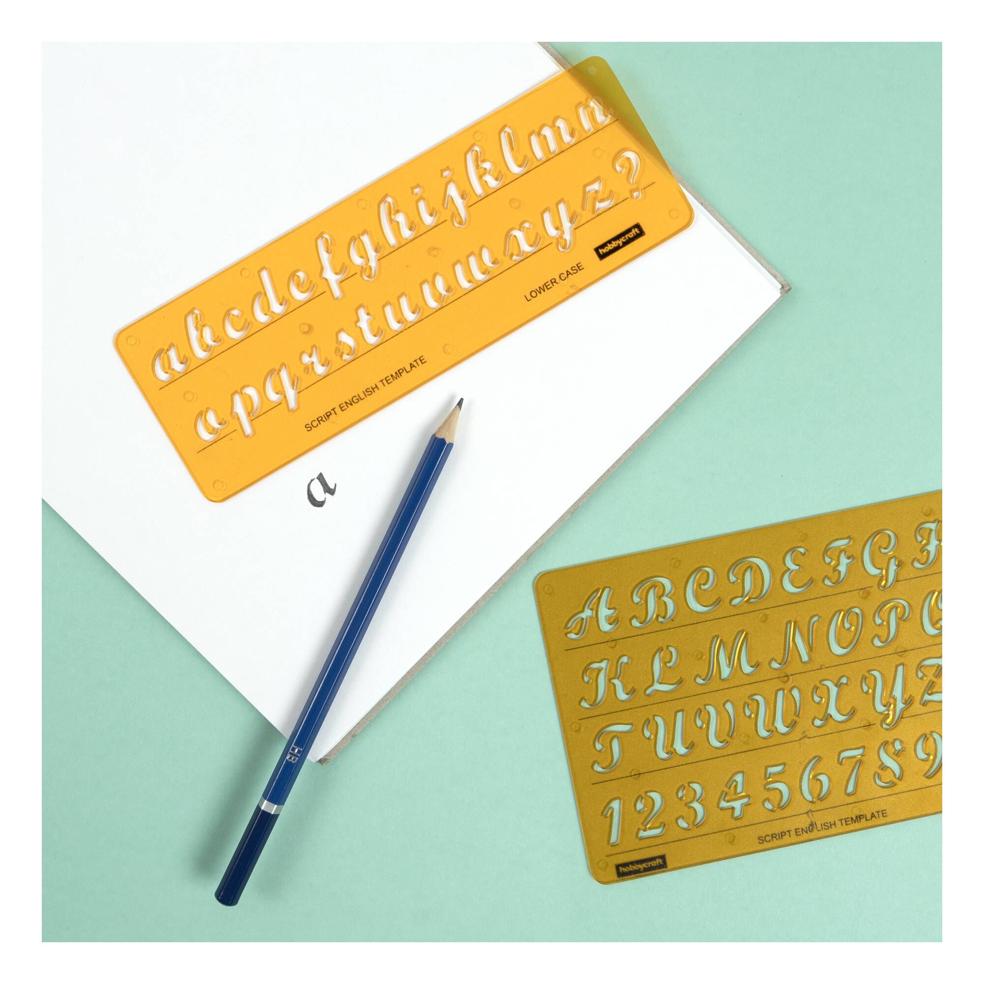 Script Letter Stencil Set 2 Pack | Hobbycraft