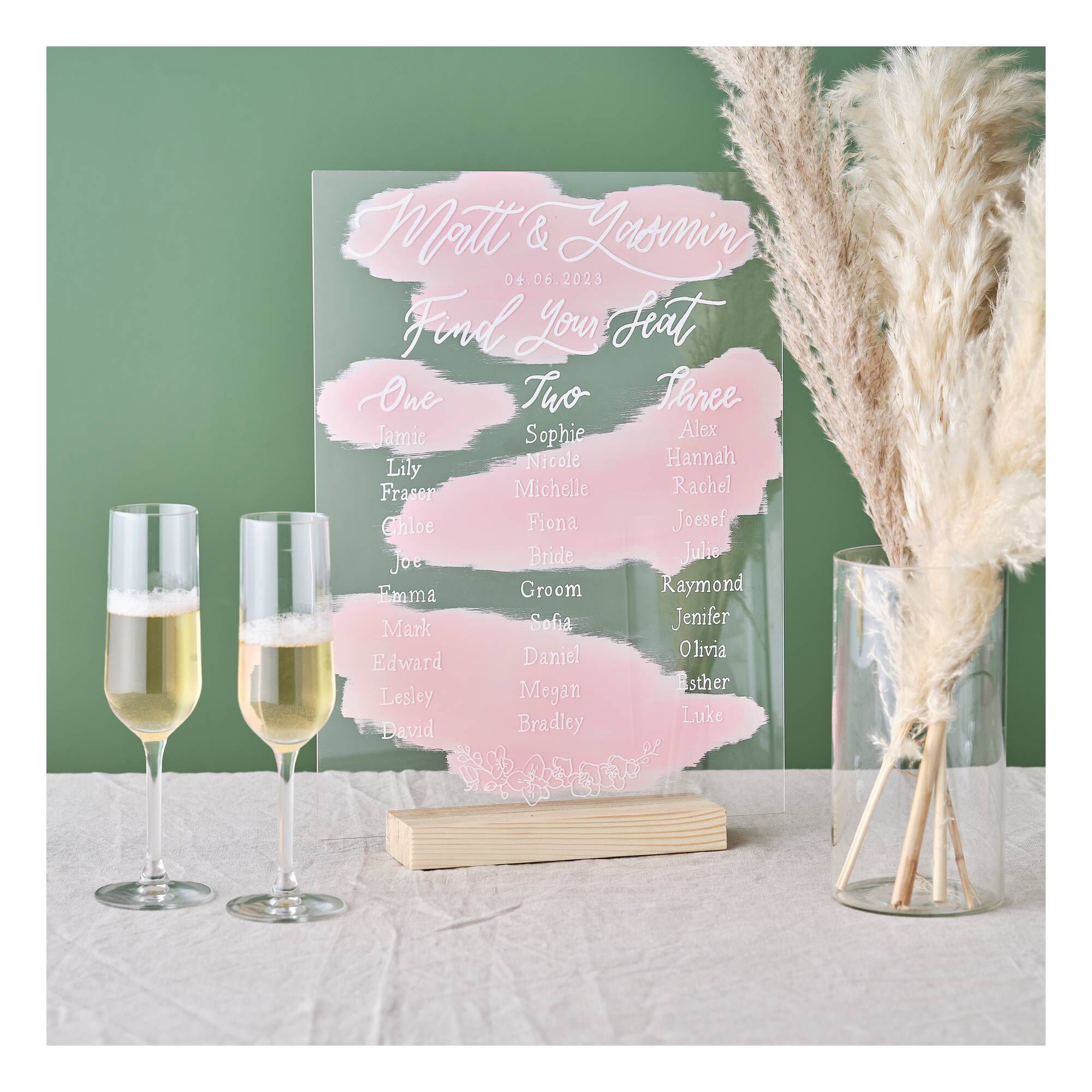 Clear Rectangle Acrylic Table Sign 41.5cm | Hobbycraft