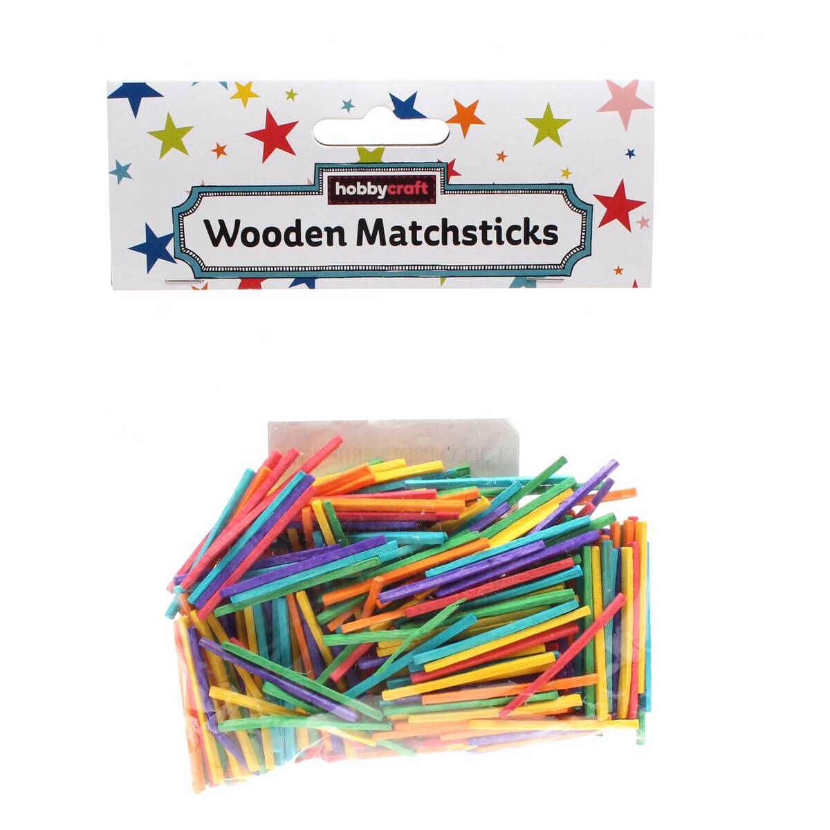 Coloured Wooden Matchsticks 35 g | Hobbycraft