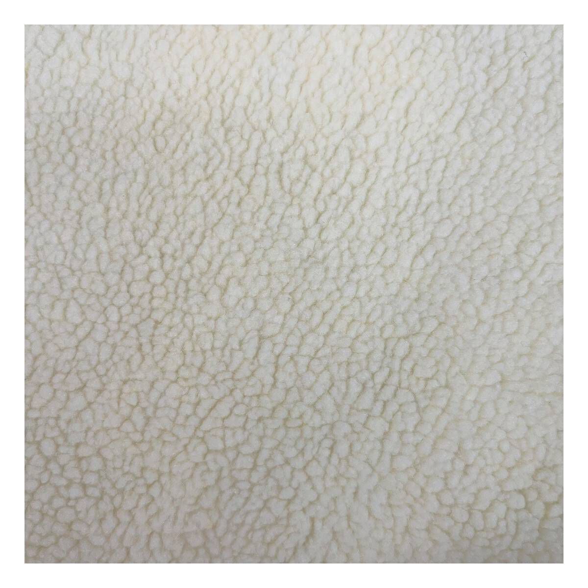 Cream Faux Sheepskin Sherpa Fabric by the Metre | Hobbycraft
