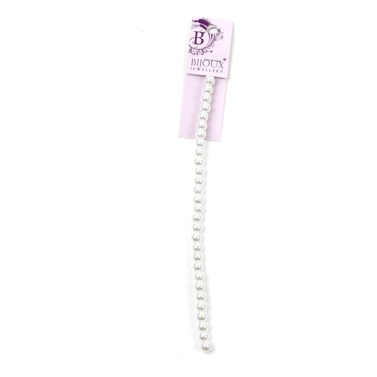 White Glass Pearl Bead String 29 Pieces | Hobbycraft