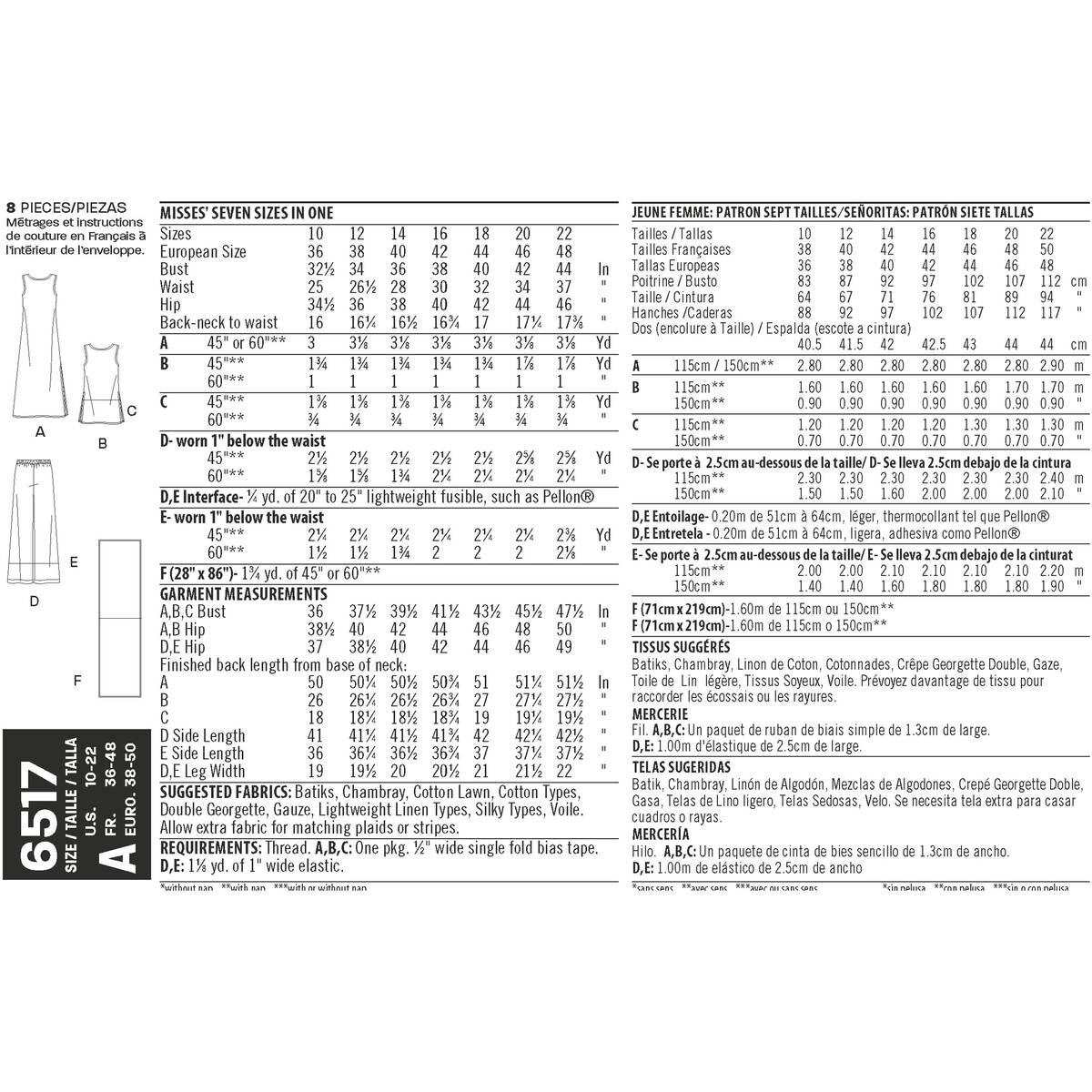 New Look Women's Separates Sewing Pattern 6517 | Hobbycraft