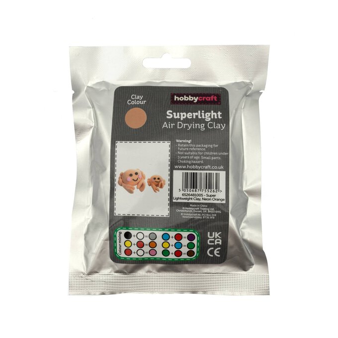 Neon Orange Superlight Air Drying Clay 30g | Hobbycraft