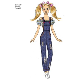 Simplicity Doll Clothes Sewing Pattern S8865 | Hobbycraft