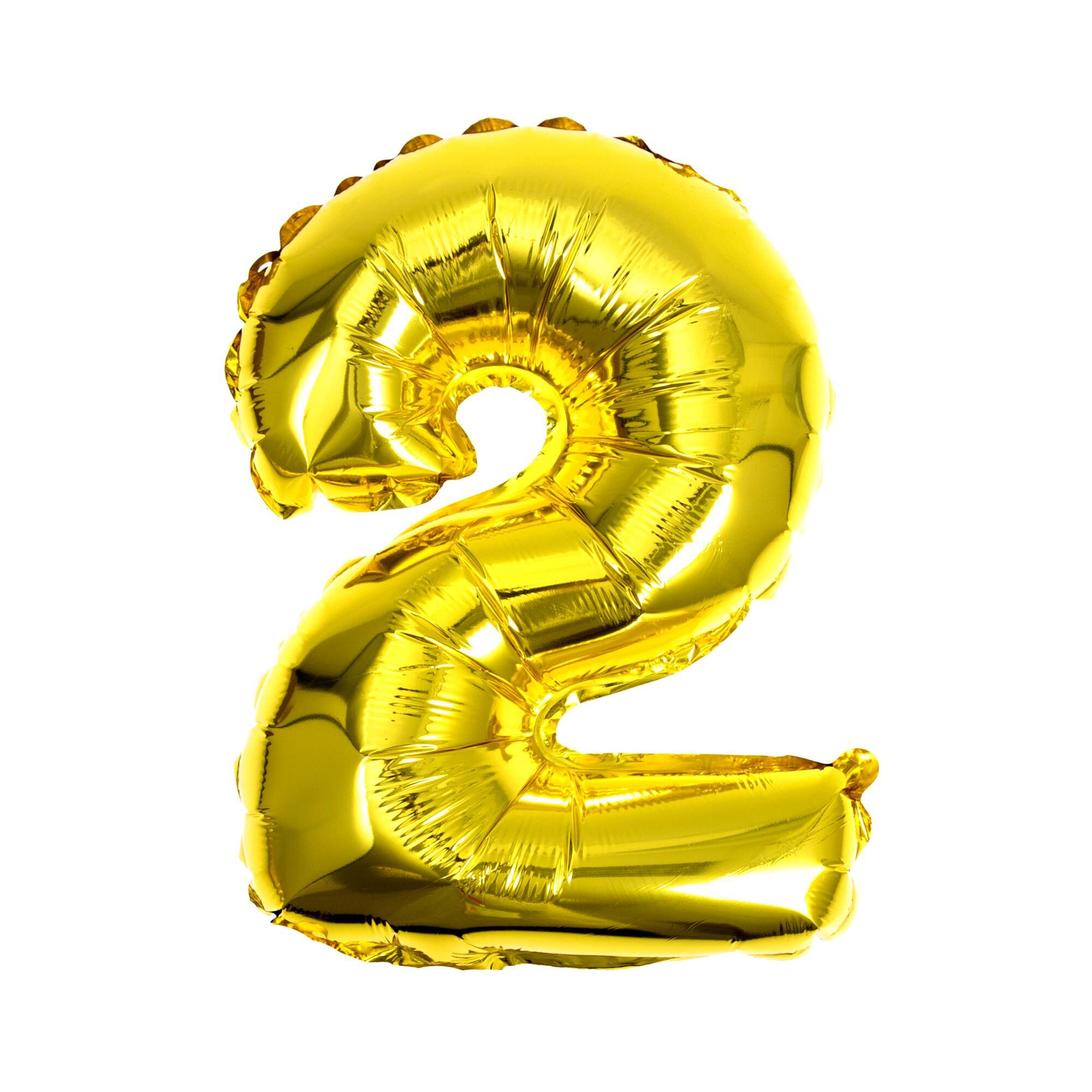 Gold Foil Number 2 Balloon | Hobbycraft