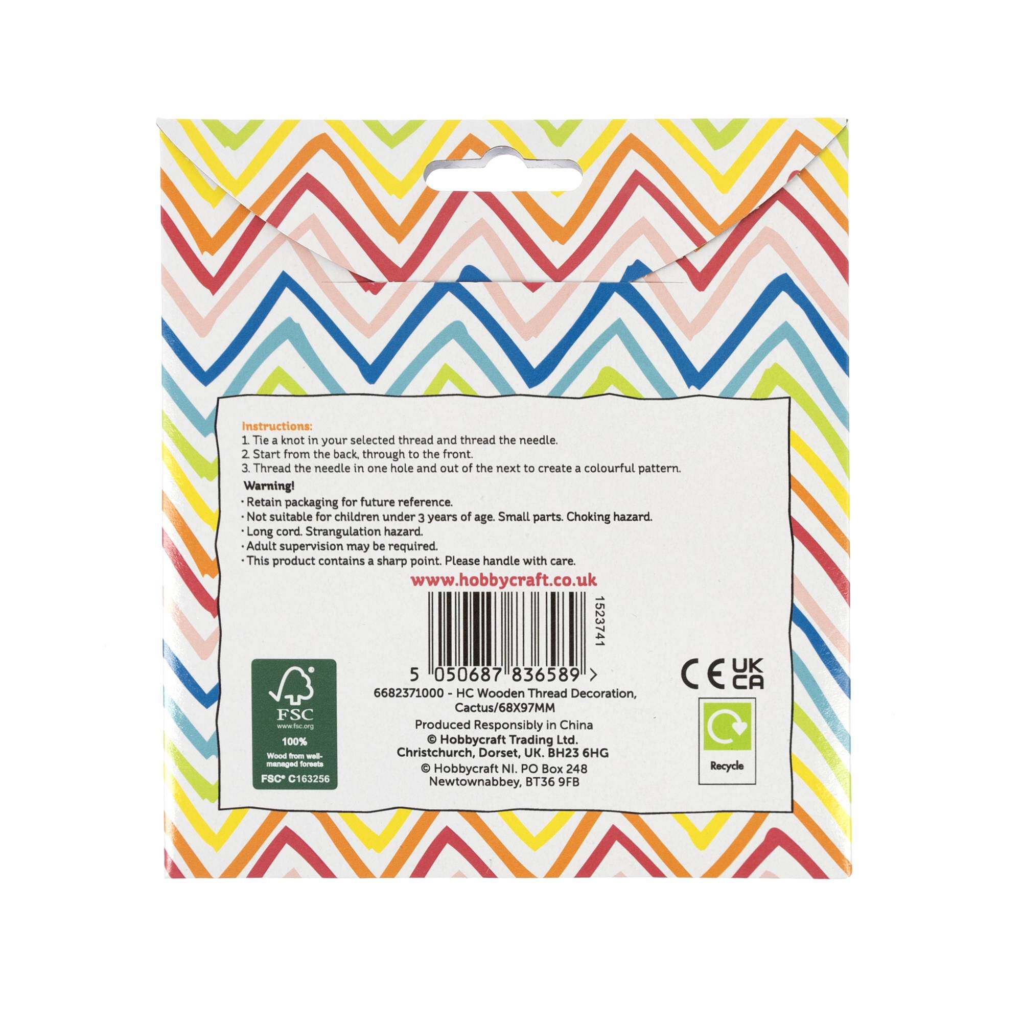 Cactus Wooden Threading Kit | Hobbycraft